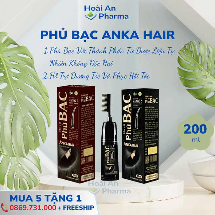 Phủ bạc ANKA HAIR chai 200ml - Sẵn hàng, Date mới, Freeship