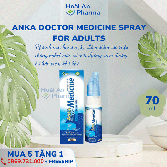 Anka Doctor Medicine Spray for Adults 70ml - Sẵn hàng, Date mới